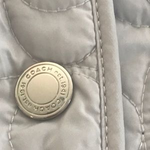 Coach | Jackets & Coats | Coach Signature C Quilted Jacket Soft Gray ...
